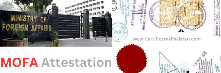 MOFA Attestation from Pakistan: - CertificatesPakistan
